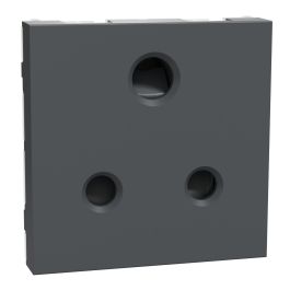 Socket Outlet, Miluz Zeta, 6A, 3 Pin, 2P+E, With Shutter, 2 Module ...