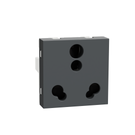 Buy Socket outlet,16A, 3 pin, 2P+E, with shutter, 2M, anthracite Miluz ...