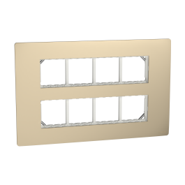 Cover frame, Miluz ZeTa, 16 module, champagne gold