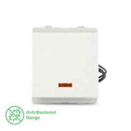 Buy 32A 2 Module Double Pole switch with indicator - White Livia AB ...